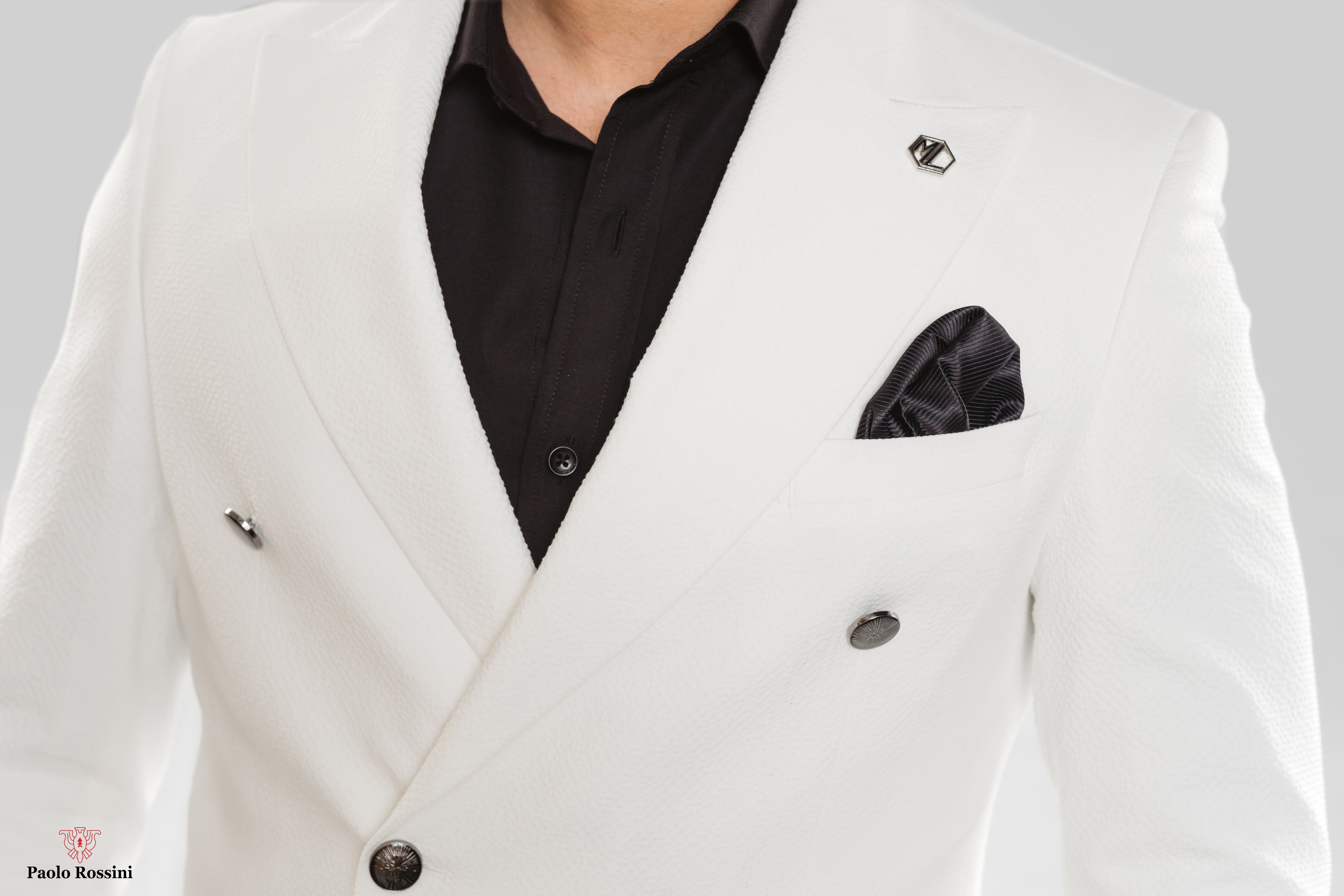 Double breast white Blazer – Paolo Rossini